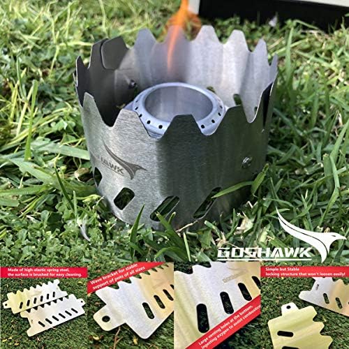 Goshawk Stainless Steel Alcohol Stove Windshield Bracket Hiking Camping ...