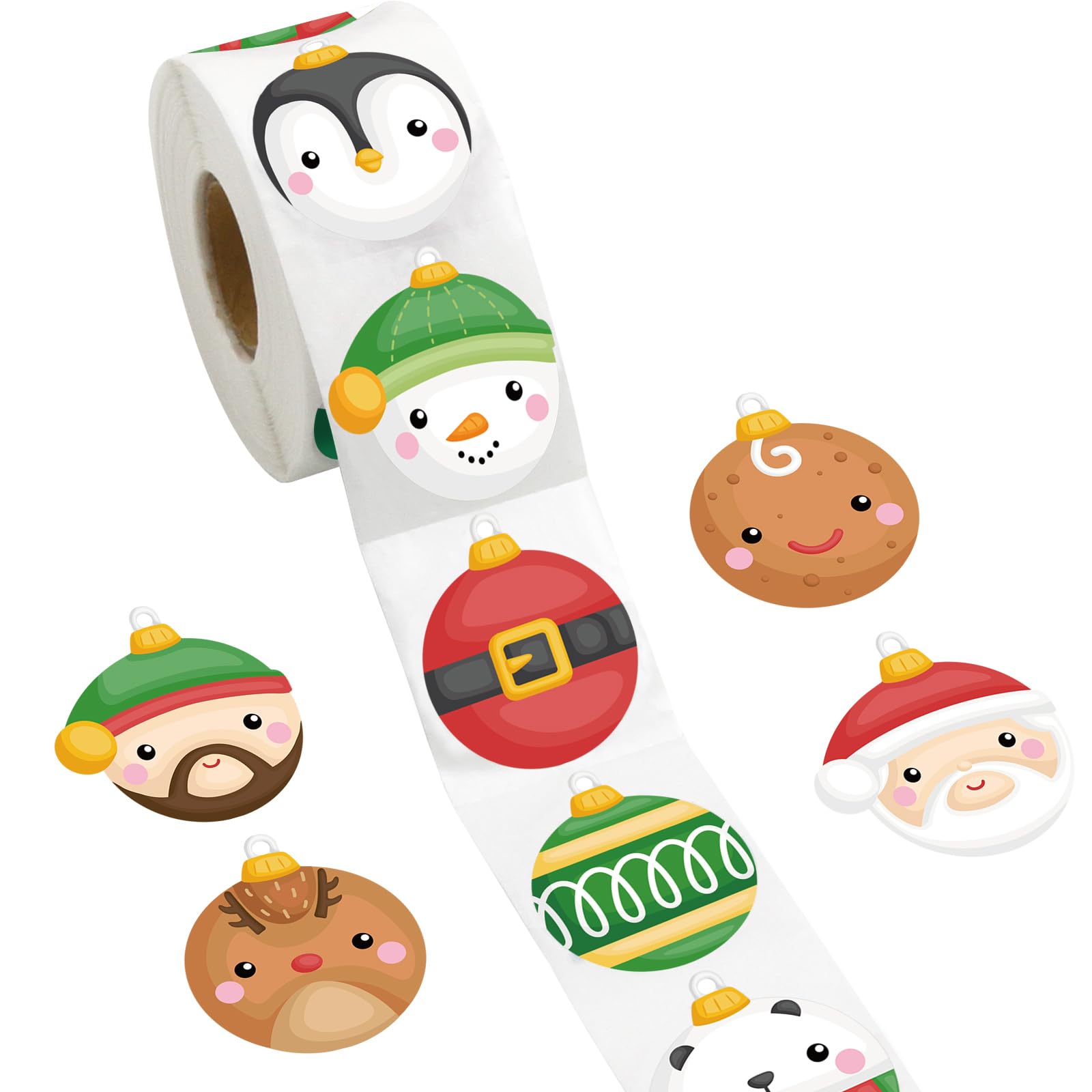 Amazon.com: Ornament Stickers Christmas Roll Sticker for Kids Christmas ...