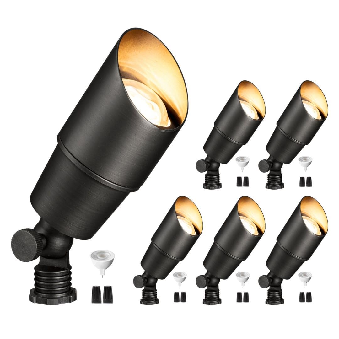 Gardenreet Solid Brass Spot Lights - Low Voltage Landscape Spotlight ...