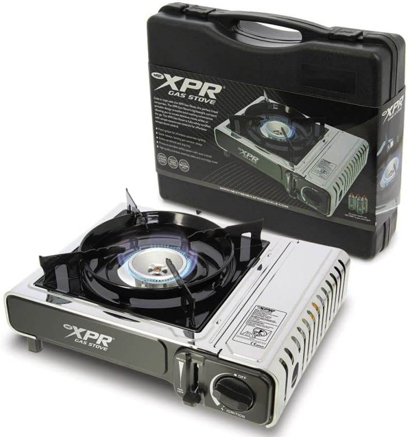 NJ SG-2 Camping Gas Stove - Double Burner Portable Butane Twin Cooker ...