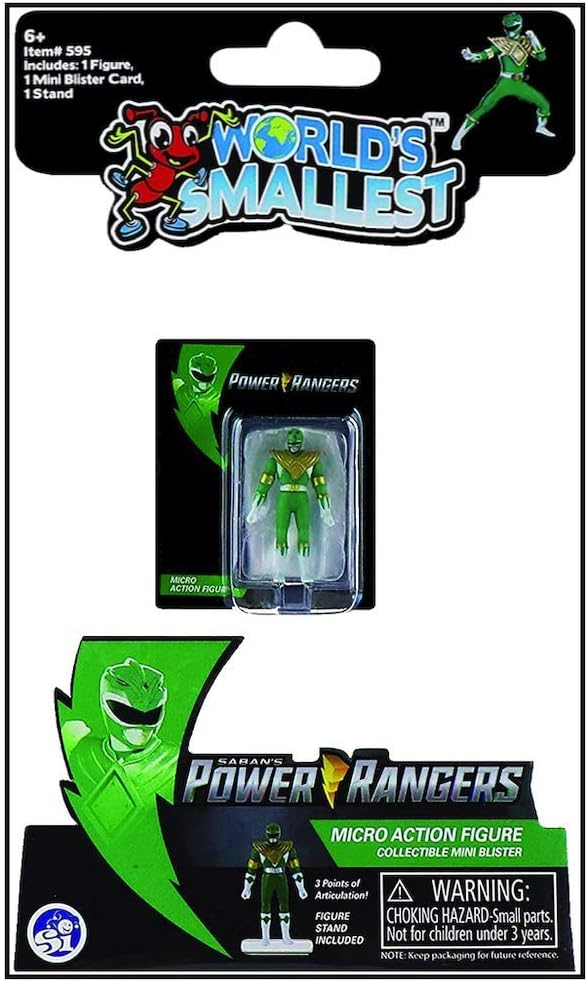 Worlds Smallest Power Rangers Green Ranger Micro Figure 1.25" : Amazon ...