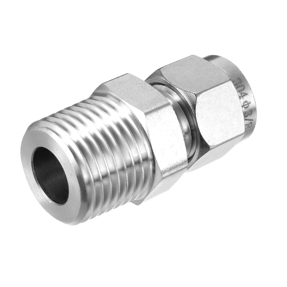 Uxcell Stainless Steel Compression Tube Fitting 1 2NPT Male X 3 8 Tube Uxcell Stainless Steel Compression Tube Fitting 1 2NPT Male X 3 8 Tube