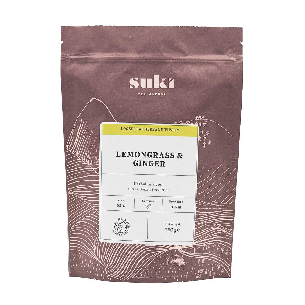 Suki Tea Lemongrass & Ginger - 250g Pack of Loose Leaf Tea - Lemon ...