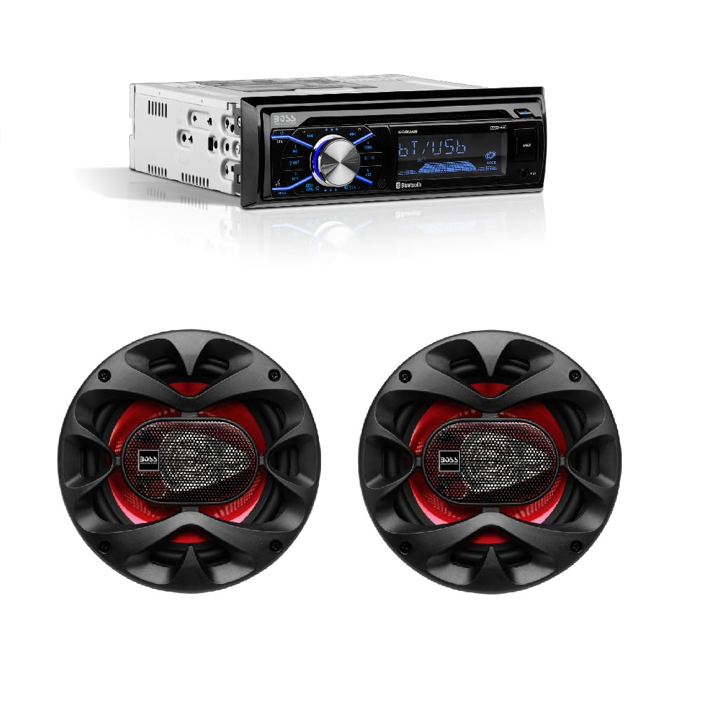 Amazon.com: BOSS Audio Systems Bluetooth Car Radio + Two 6.5" Car ...
