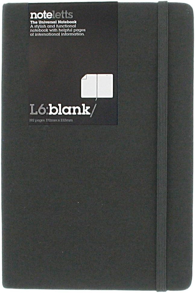 Letts L6NBBK Universal Notebook Noteletts by - Blank L6 Pages : Amazon ...