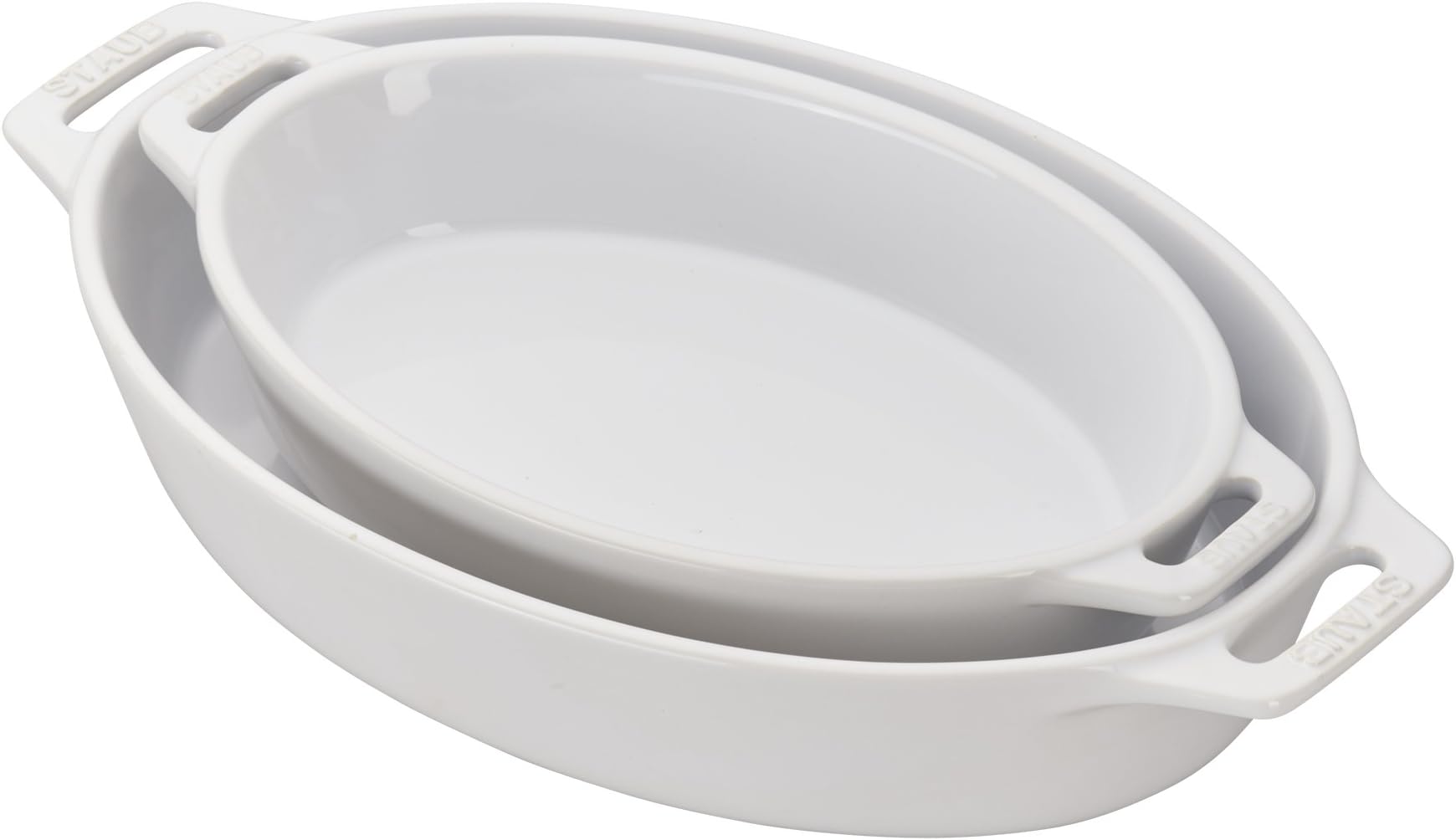 Amazon.com: Staub Cast Iron 12.5-inch x 9-inch Oval Baking Dish - Matte ...