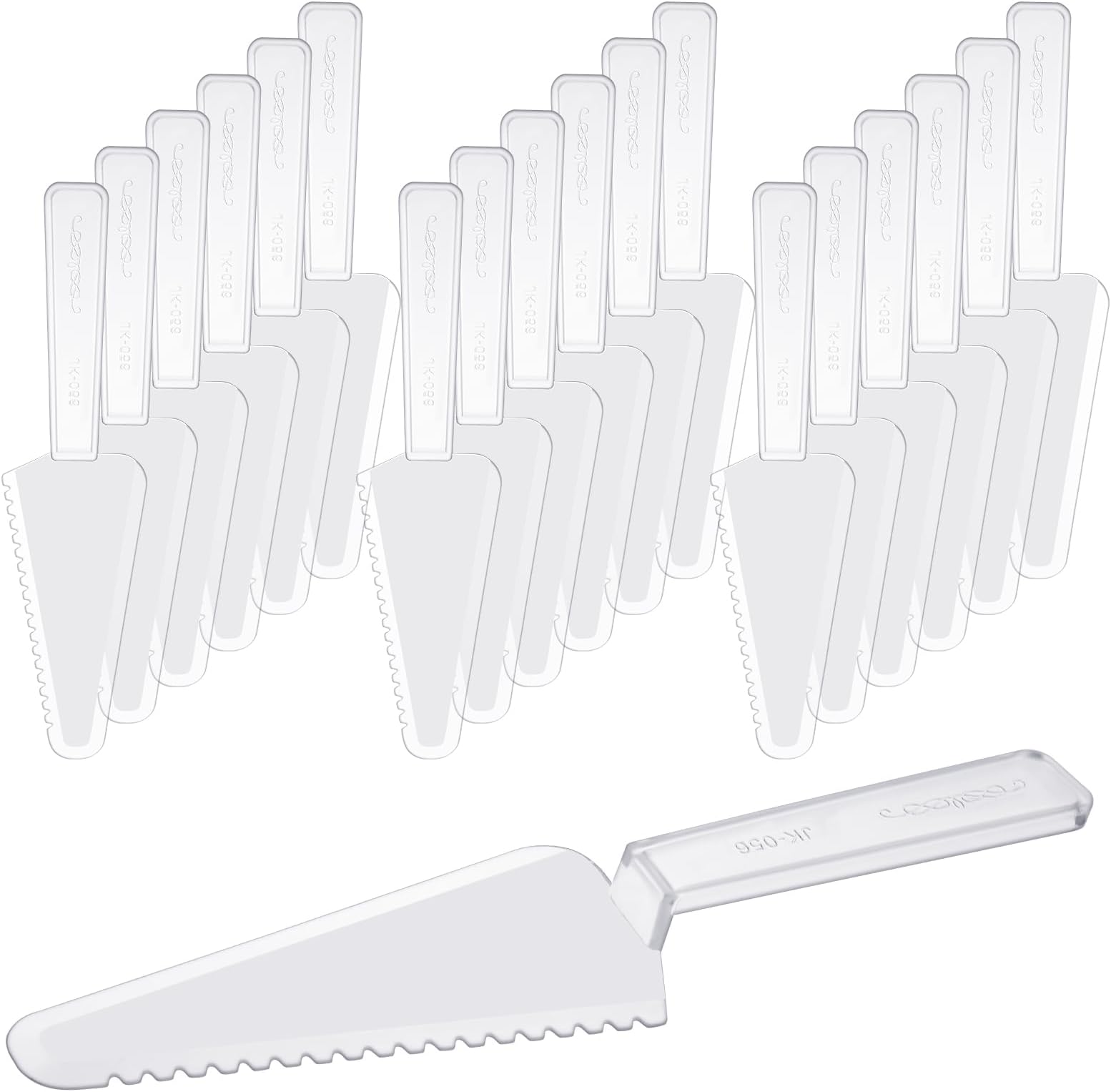 Amazon.com | 60 Pieces Disposable Plastic Cake Cutter 9.5 Inch Plastic ...