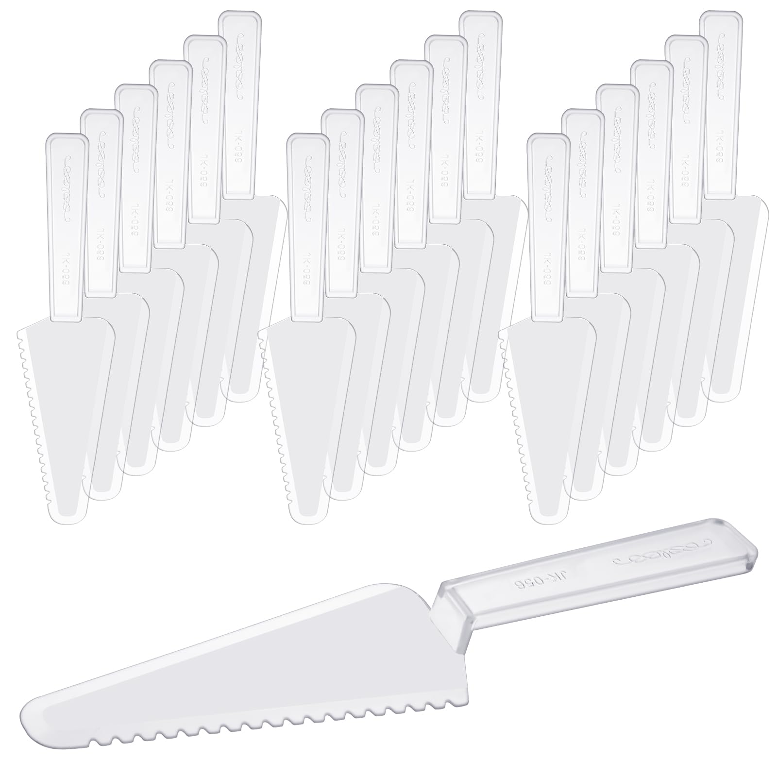 Amazon.com | 60 Pieces Disposable Plastic Cake Cutter 9.5 Inch Plastic ...