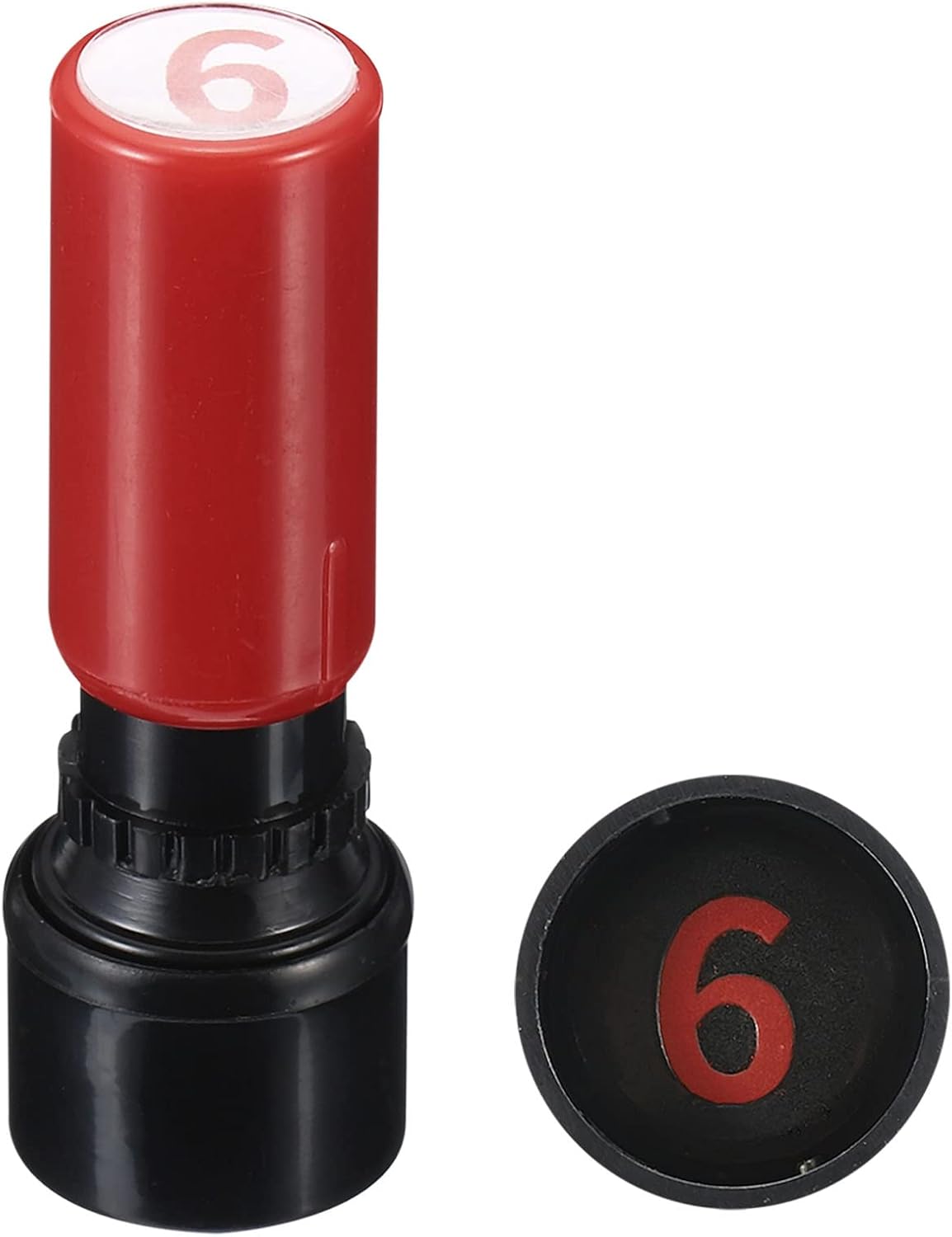 Amazon.com : PATIKIL Number Stamps Self Inking, Numeral 6 7mm Red ...