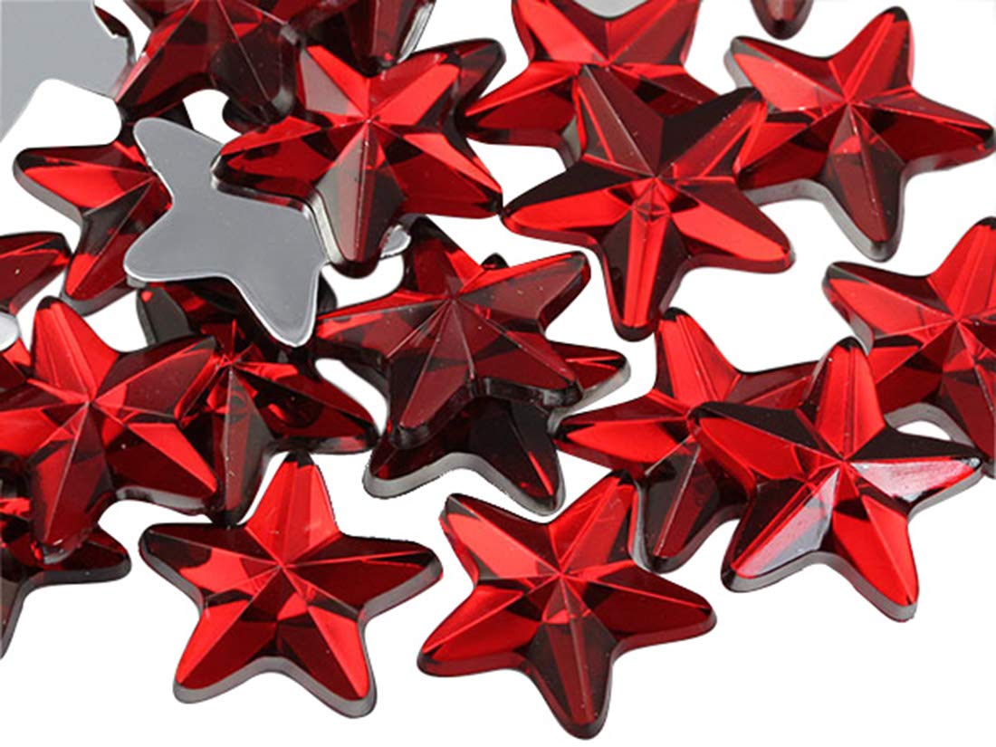 Amazon.com: Allstarco Star Rhinestones Embelishments 31mm Flat Back ...