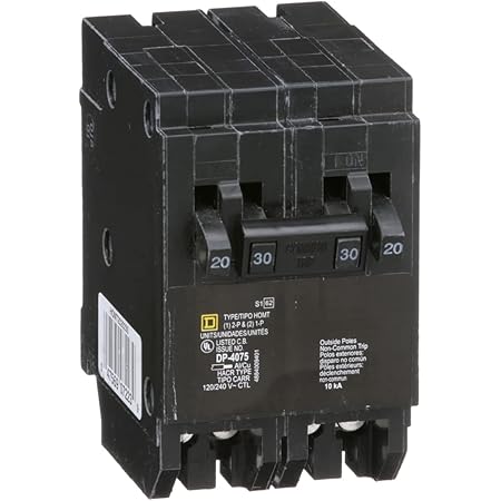 Square D - HOMT3020CP Homeline 1-30-Amp 1-20-Amp Single-Pole Tandem ...