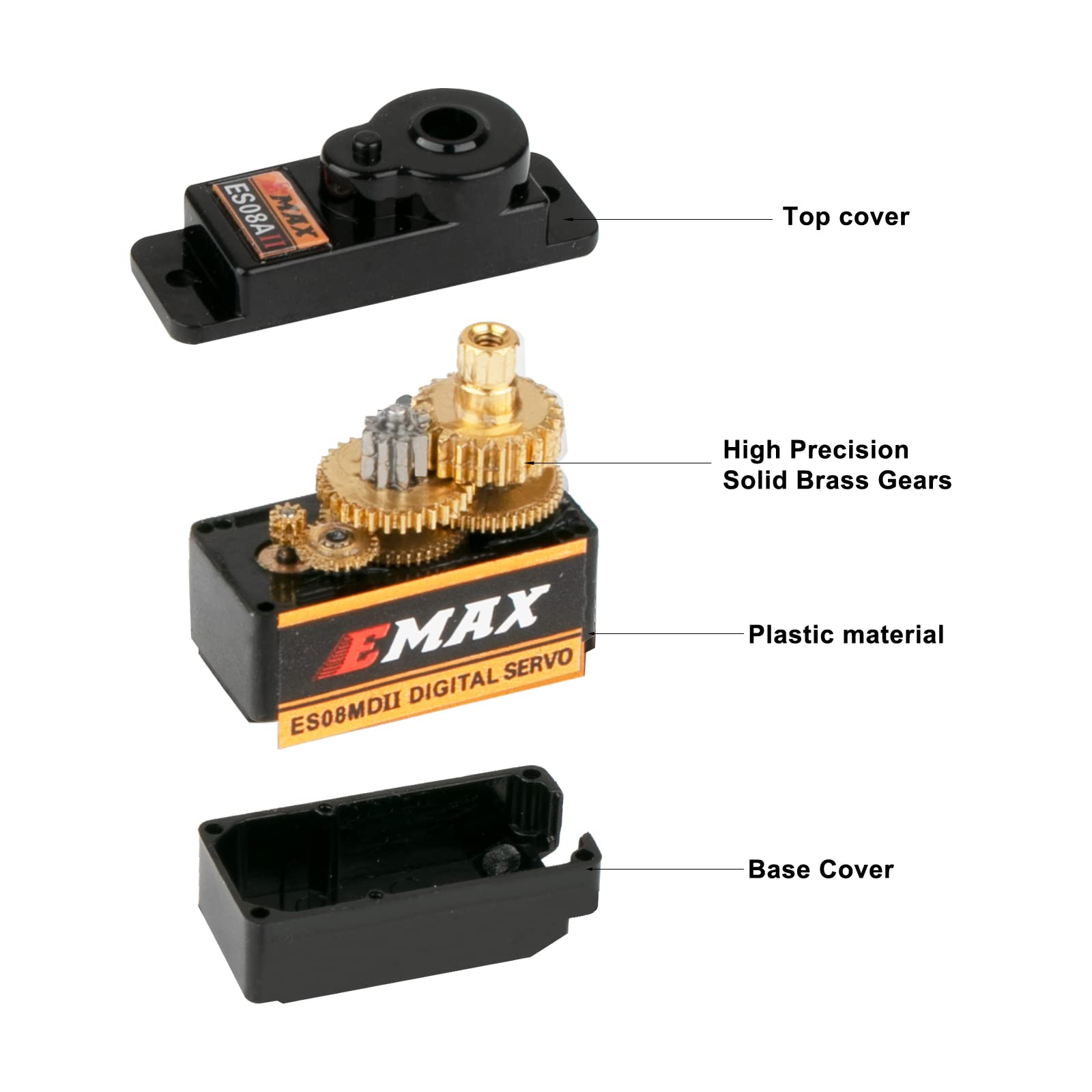 Snapklik.com : ES08MD II Digital Servo 12g SCX24 High Speed Servo Micro ...
