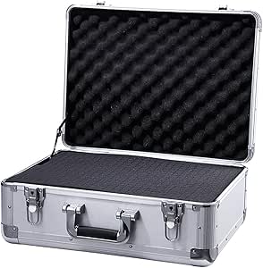 Amazon.co.jp: Toolbox Briefcase Flight Case with Padded Foam Lockable ...