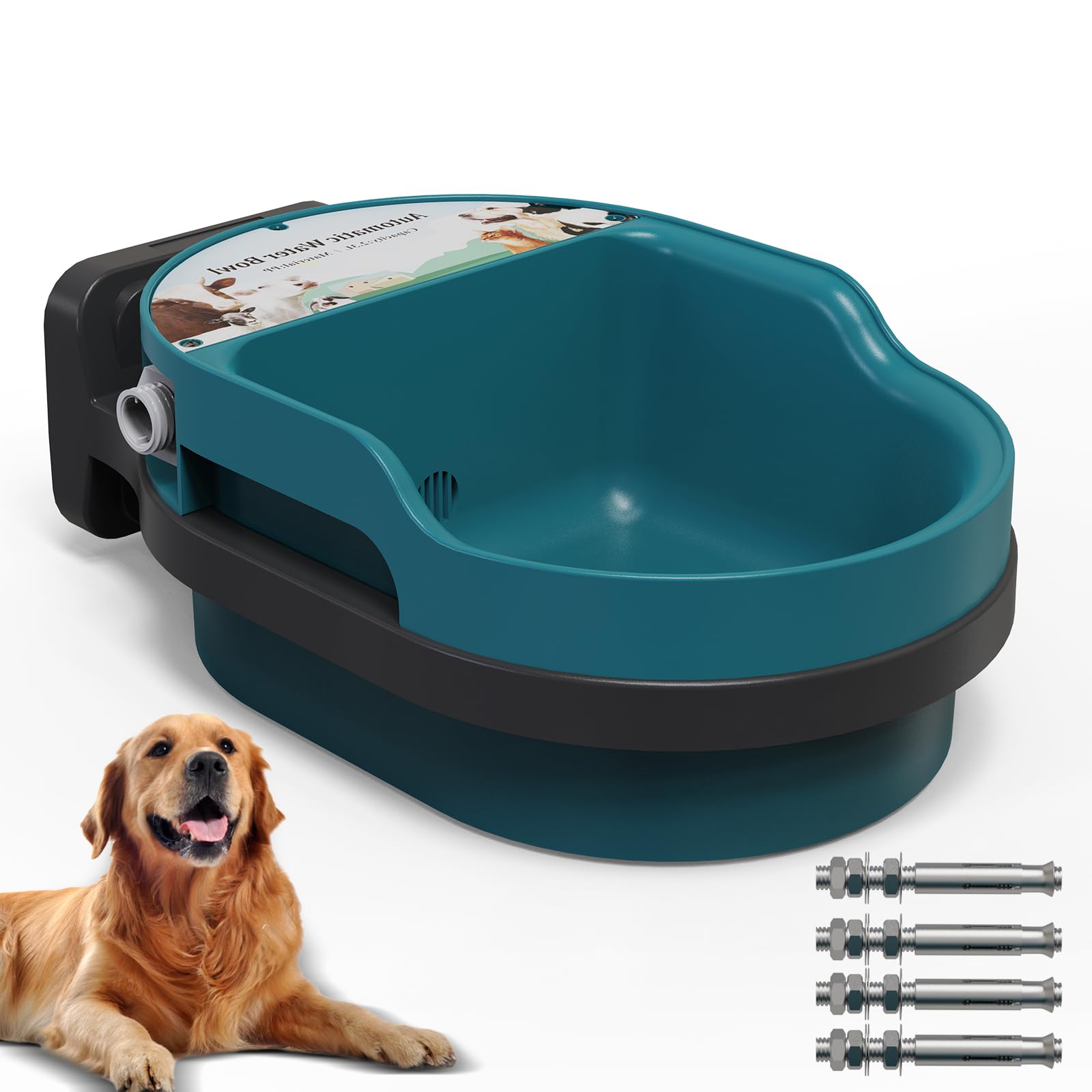 Large Breed Automatic Waterer Automatic Pet Water Bowl With Float Valve - Self-Filling Waterer ...