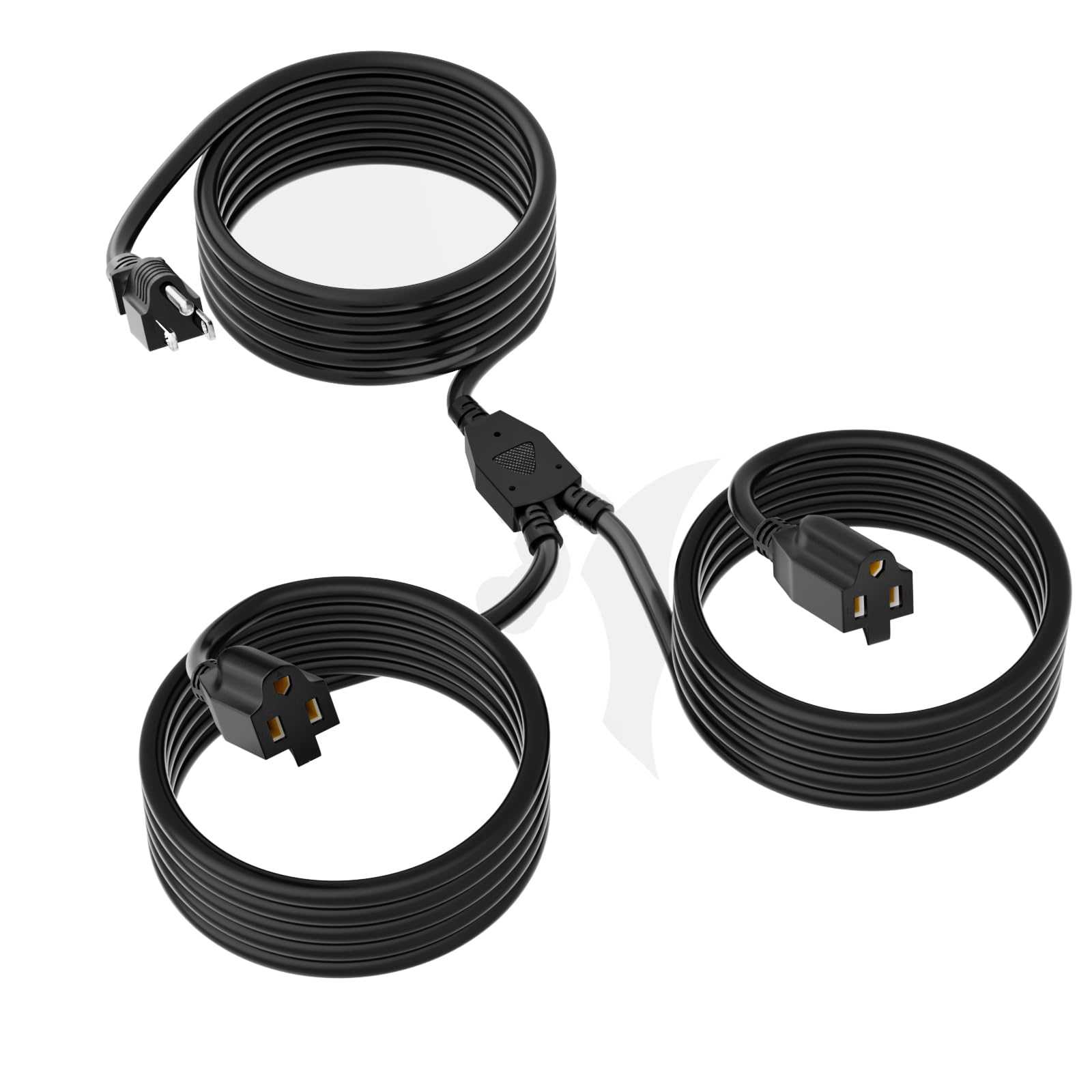 Snapklik.com : 2 Way Power Extension Cord Splitter 50 Ft Total
