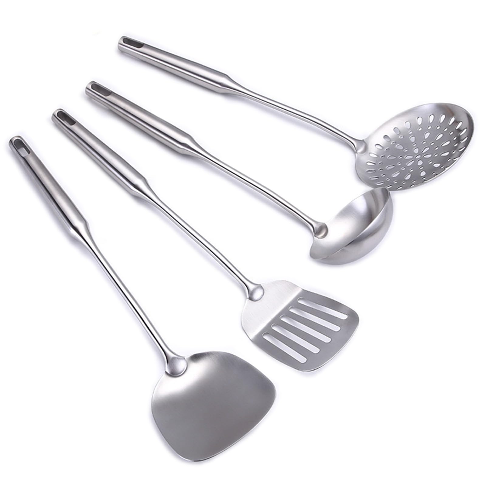 Amazon.com: 304 Stainless Steel Cooking Utensil Set 4-Piece Kitchen ...