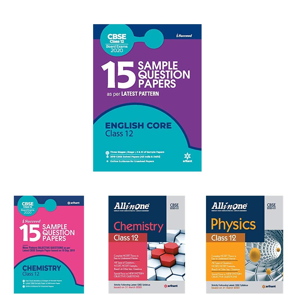 Buy 15 Sample Question Papers English Core Class 12th CBSE + Chemistry ...