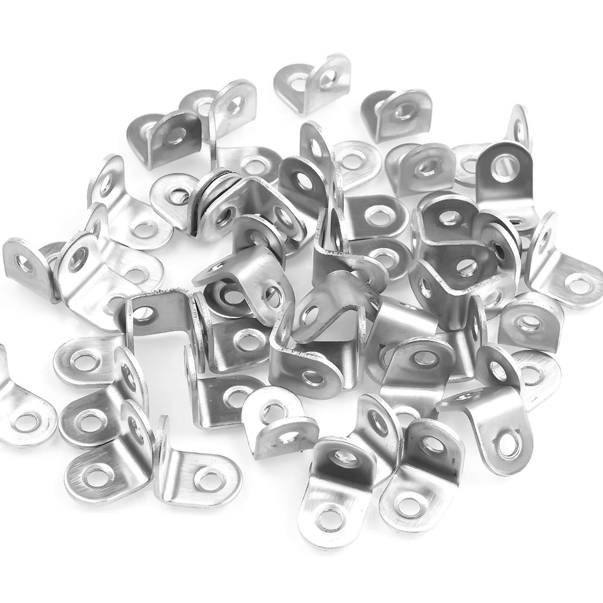 Eliseo 100 Pack Stainless Steel 90 Degree Angle L Shaped Bracket,Corner ...