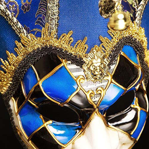 Ignite the Celebration with BLEVET Full Face Masquerade Mask - Jester ...