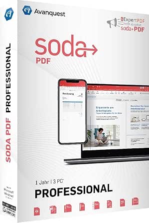 Amazon.co.jp: Soda PDF Professional (Code in a Box). Fuer Windows 8/10 ...