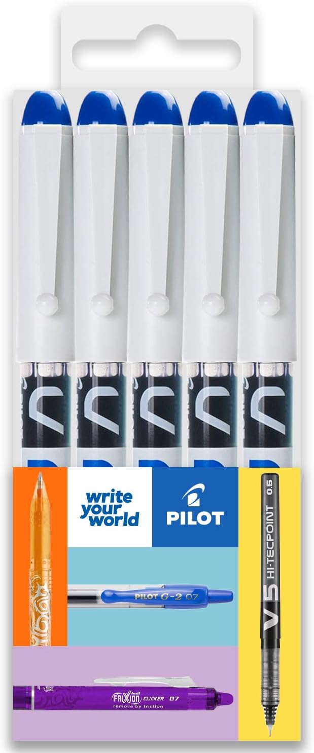 Pilot V PEN - Erasable Disposable Fountain Pen - 0.6mm Nib Tip - Medium ...