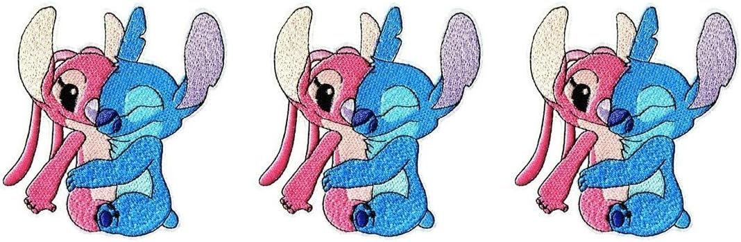 Amazon.com: Stitch Cartoon Blue Alien and Angel Embroidered 4" Tall ...