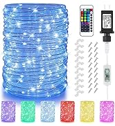 120 LED Rope Lights Outdoor Waterproof, 40ft 16 Colors Changing Outdoor ...