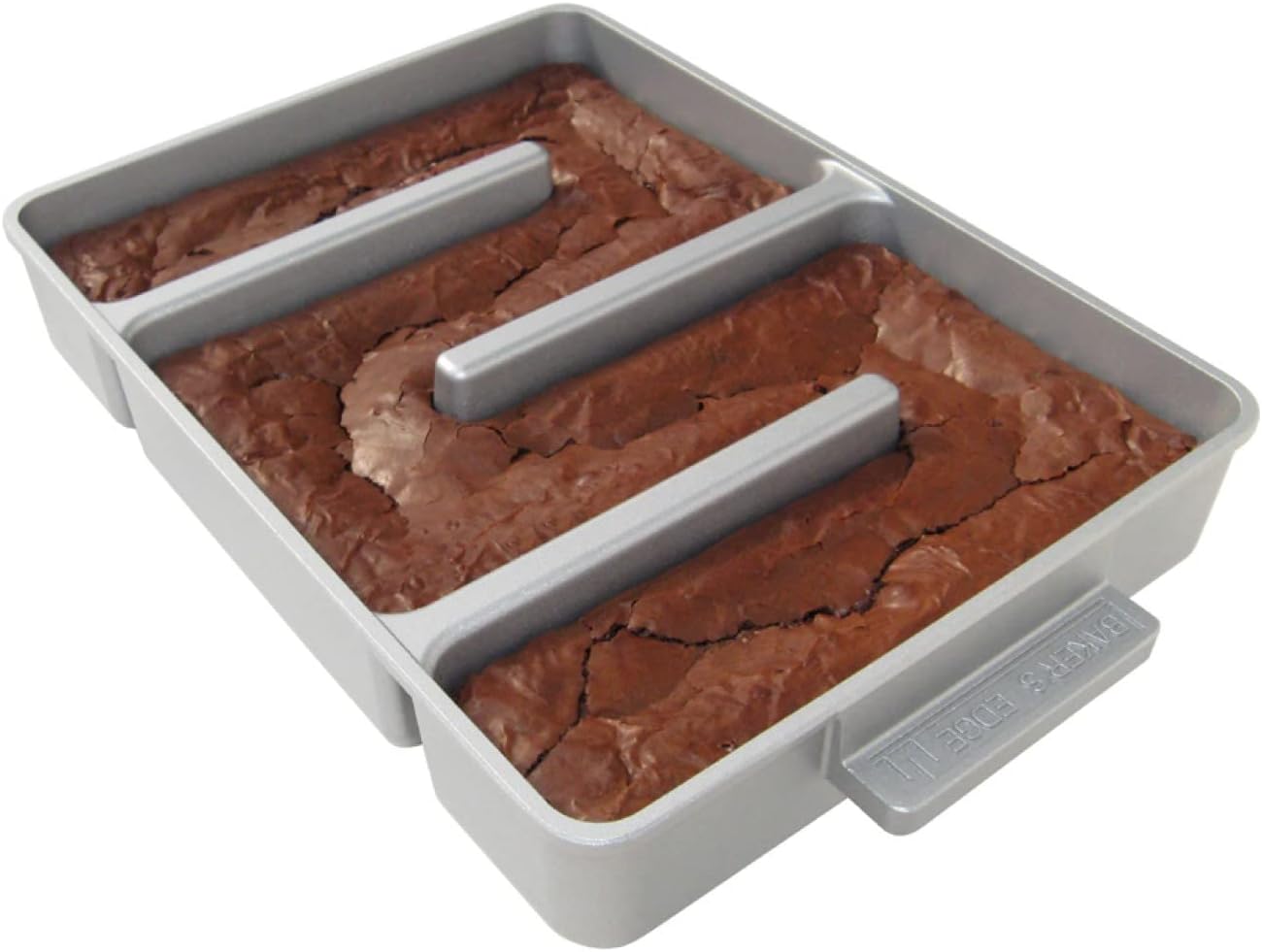 Baker's Edge Brownie Pan - The Original - All Edges Brownie Pan for ...