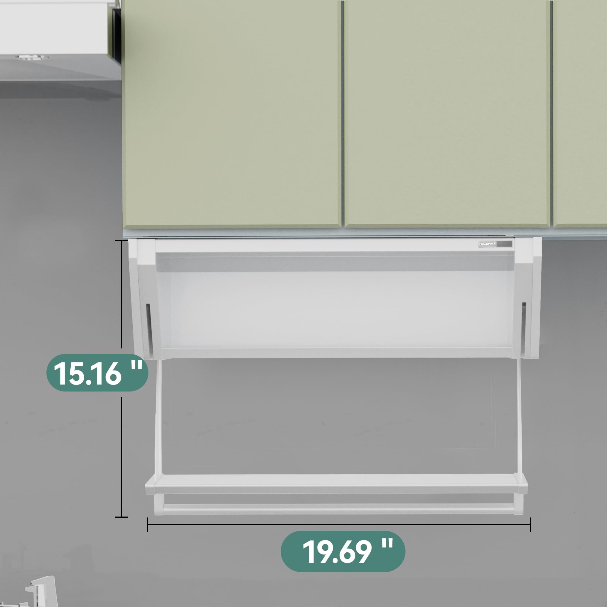 Snapklik.com : YasTant 20” Extra Large Pull Down Kitchen Cabinet, 2 ...