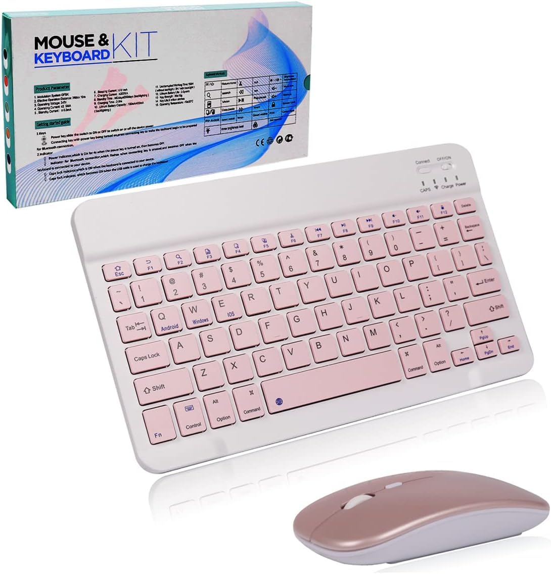 Wireless Keyboard and Mouse,Bluetooth Keyboard and Mouse Set ...