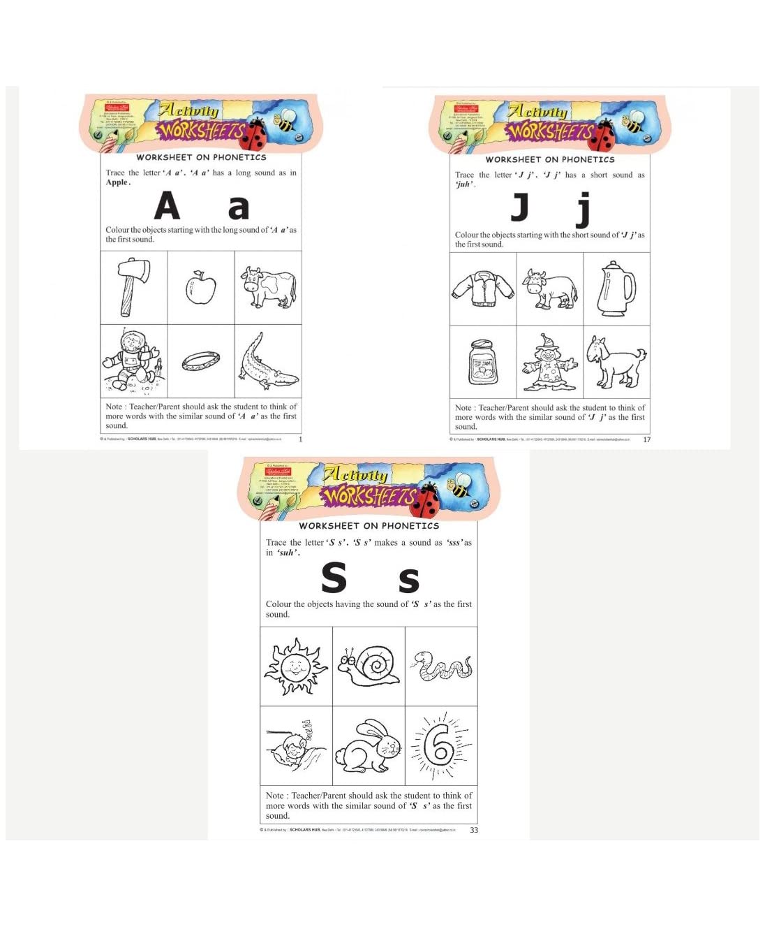 Buy Concept Development Worksheets on Phonics sound A TO Z for ...