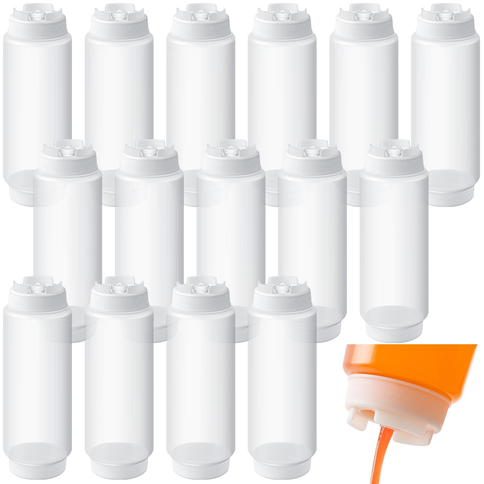 Amazon.com: Singhoow 4 Pcs 32 oz Condiment Squeeze Bottles Restaurant ...