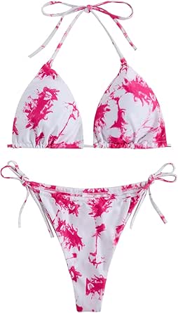 Amazon.com: SHENHE Women's 2 Piece Swimsuits Sexy Halter String ...