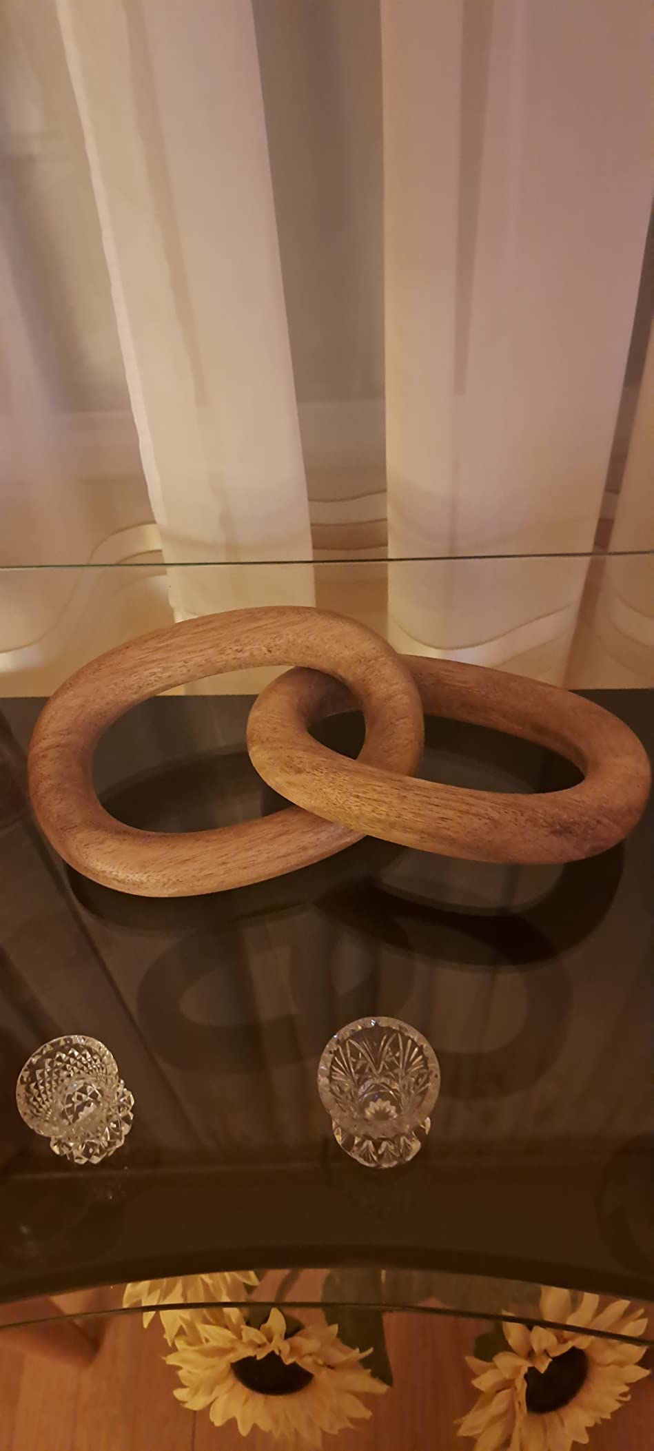 $8/mo - Finance Acacia Wood Knot Decor - Modern Farmhouse Home Decor for Table Shelf, Book ...