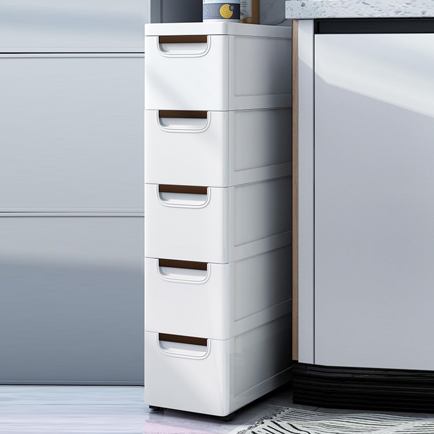 Amazon.com: 5 Drawers Narrow Slim Plastic Storage Cabinet,Storage ...