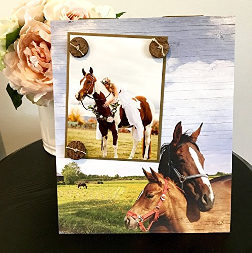 Amazon.com: Two Horses - Magnetic Picture Frame Handmade Gift Present ...
