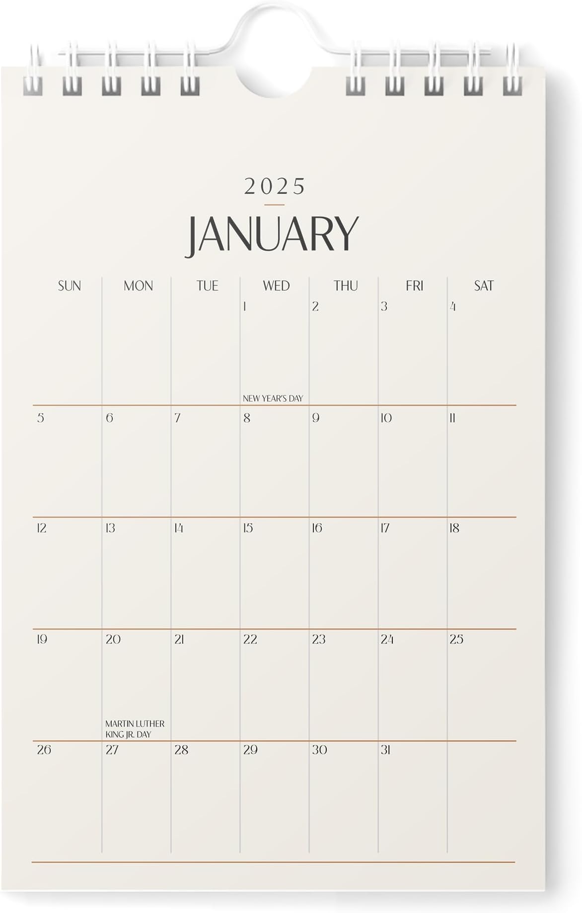 Amazon.com: Karto Mini Wall Calendar 2025 - Vertical 6x9 inch Runs ...