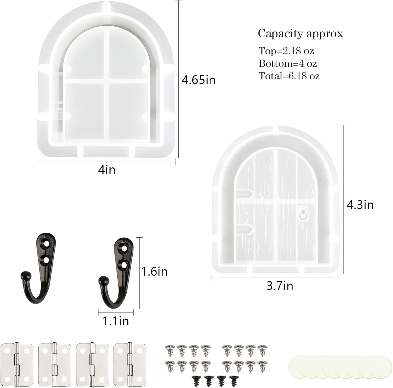 Buy Resin Key Box Mold with Hook, 36 Pieces Key Storage Box Silicone ...