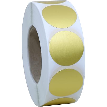 100 Gold Round Stickers - Sticky Coloured Self Adhesive Labels for ...