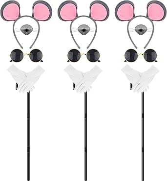 Amazon.com: Matiniy 15Pcs Halloween Grey Mouse Costume Accessories Set ...