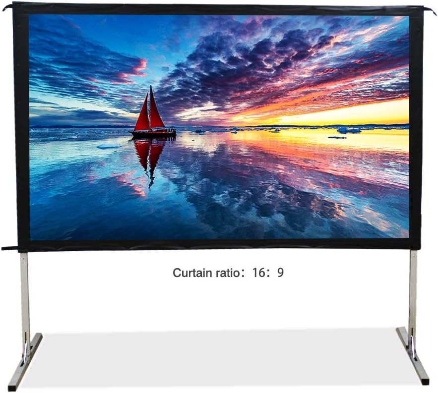 Amazon.com: SW-LAMP Indoor Outdoor Projector Screen 16:9 Fast Folding ...