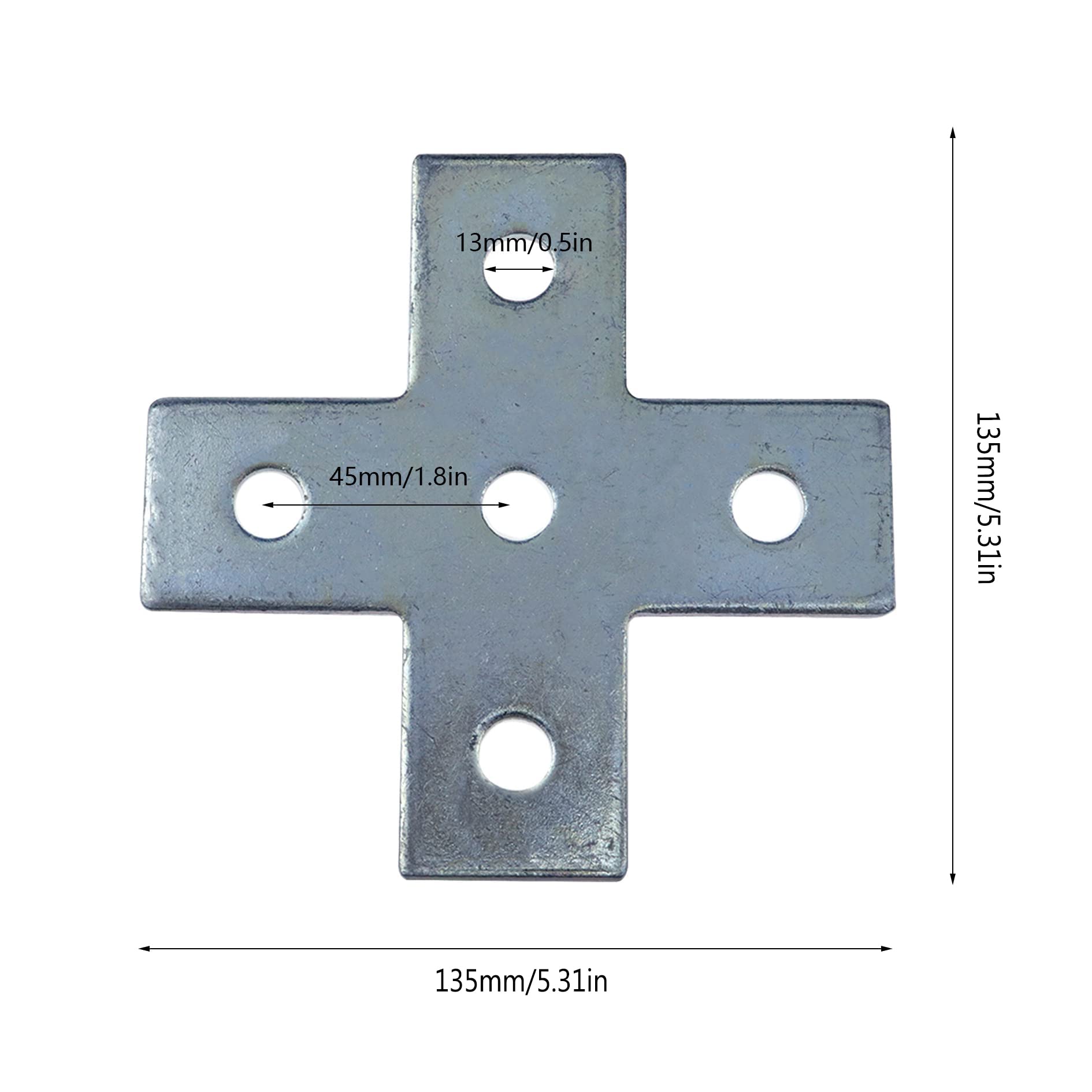 Snapklik.com : KUMGROT 4pcs Strut Channel Bracket Flat Plate Cross ...