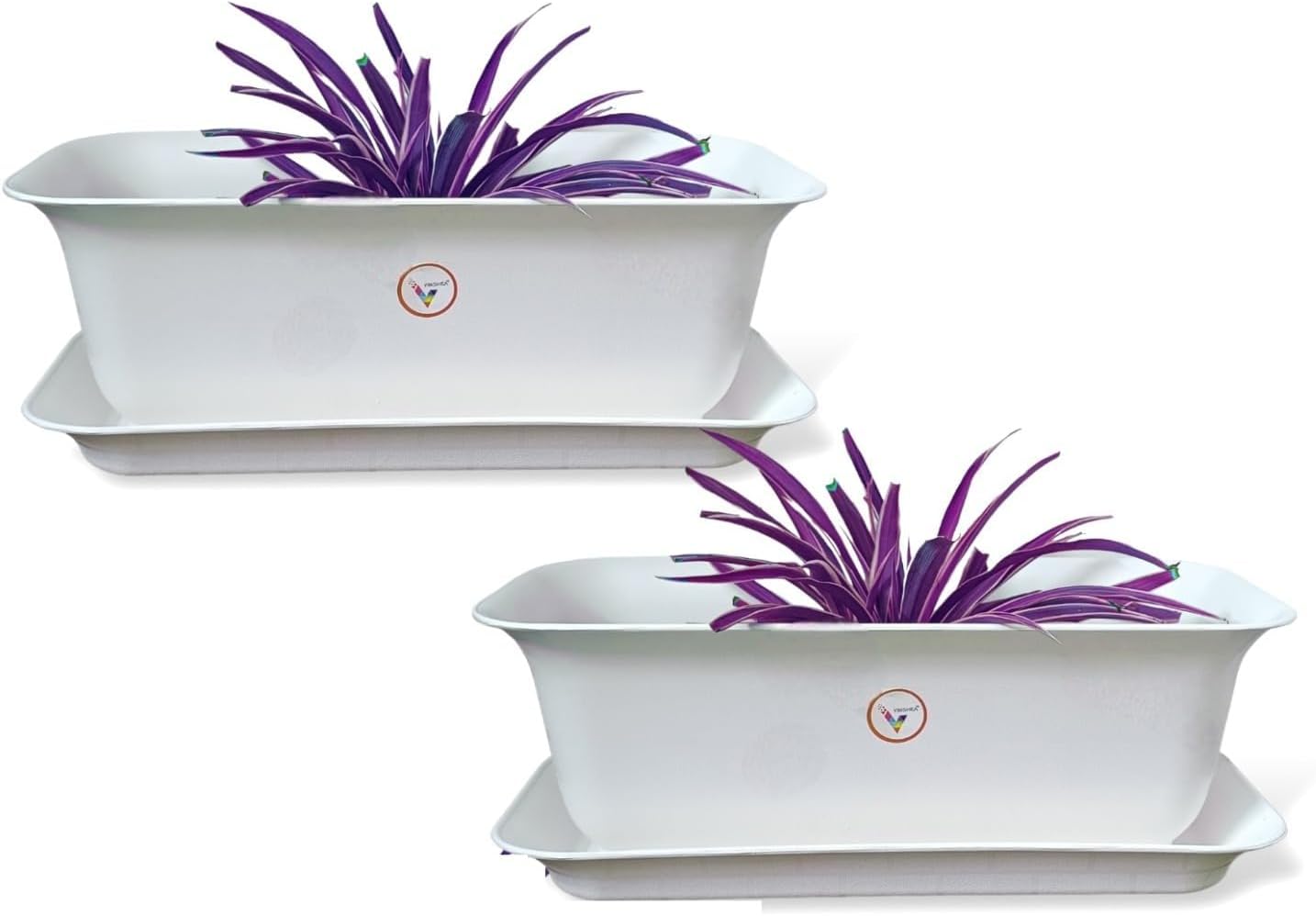 DECO HUB 16 inch Modern Rectangle Planter/Plant satnd for Home ...