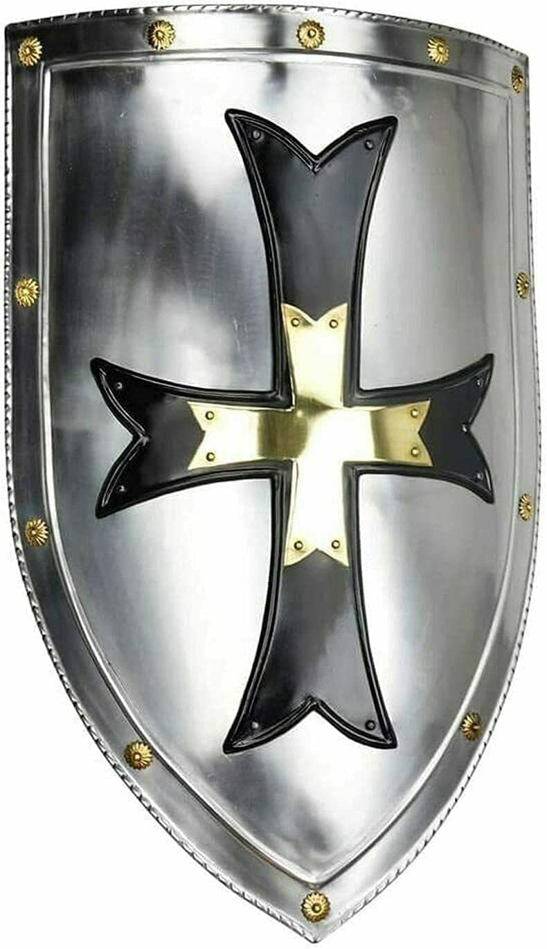 Medieval Crusader Steel Shield 18 Gauge Armor Templar Viking Steel Iron ...
