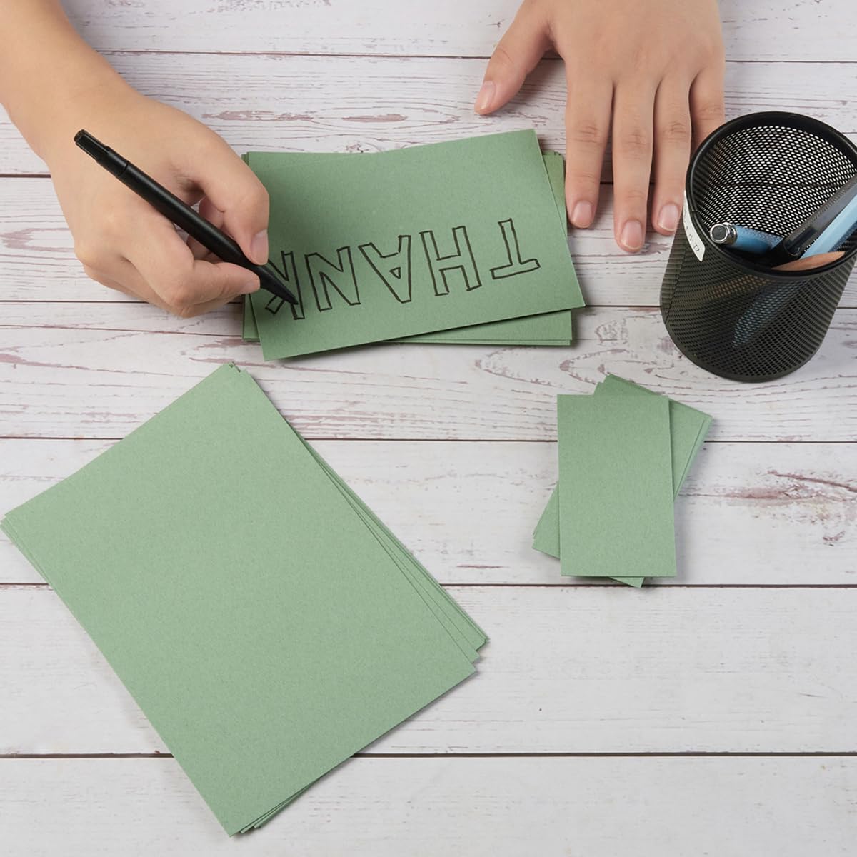 Snapklik.com : 100 Pack Sage-Green Cardstock Blank Heavy Cards Stock ...