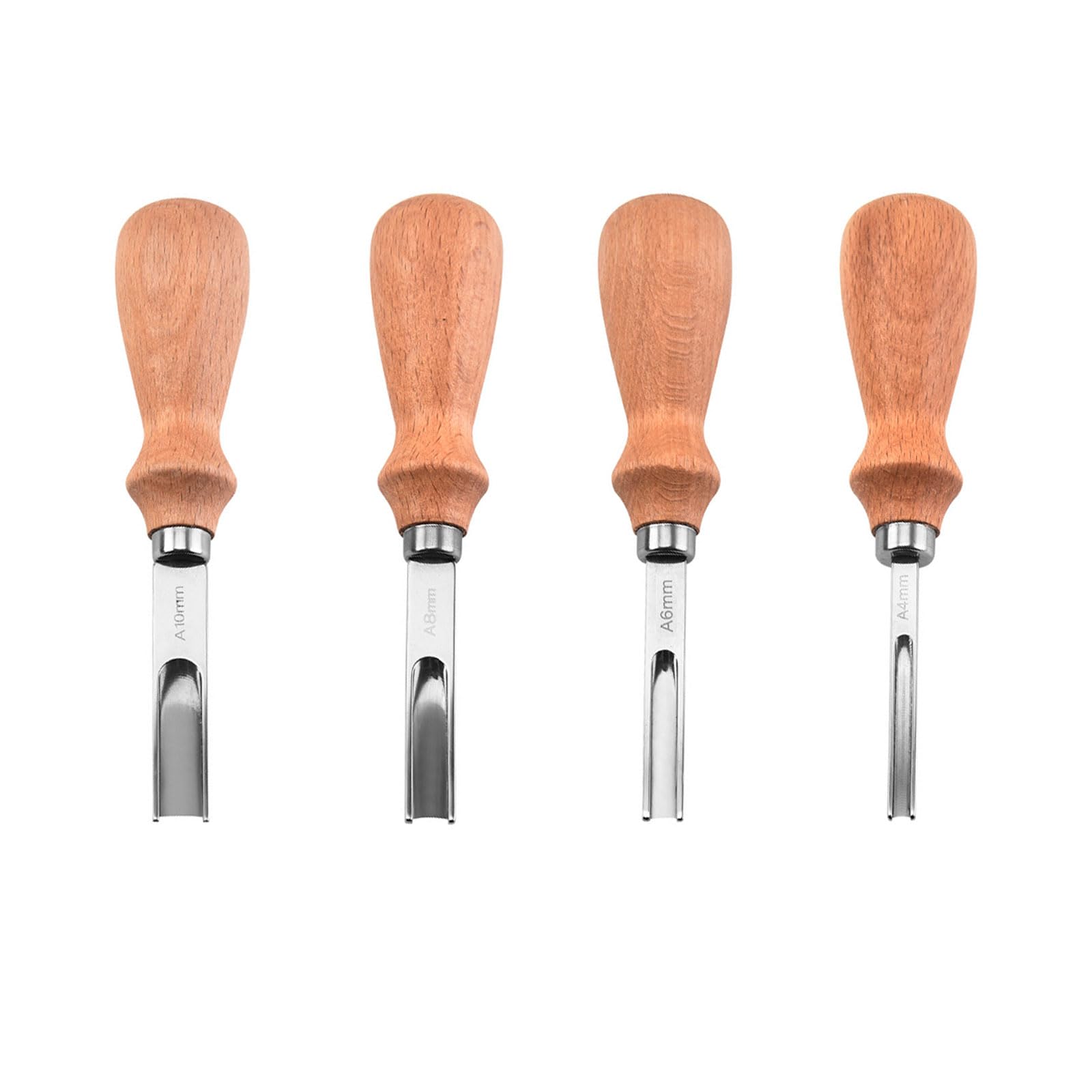 Amazon.com: 4 Sizes Leather Edge Bevelers with Wooden Handle, French ...