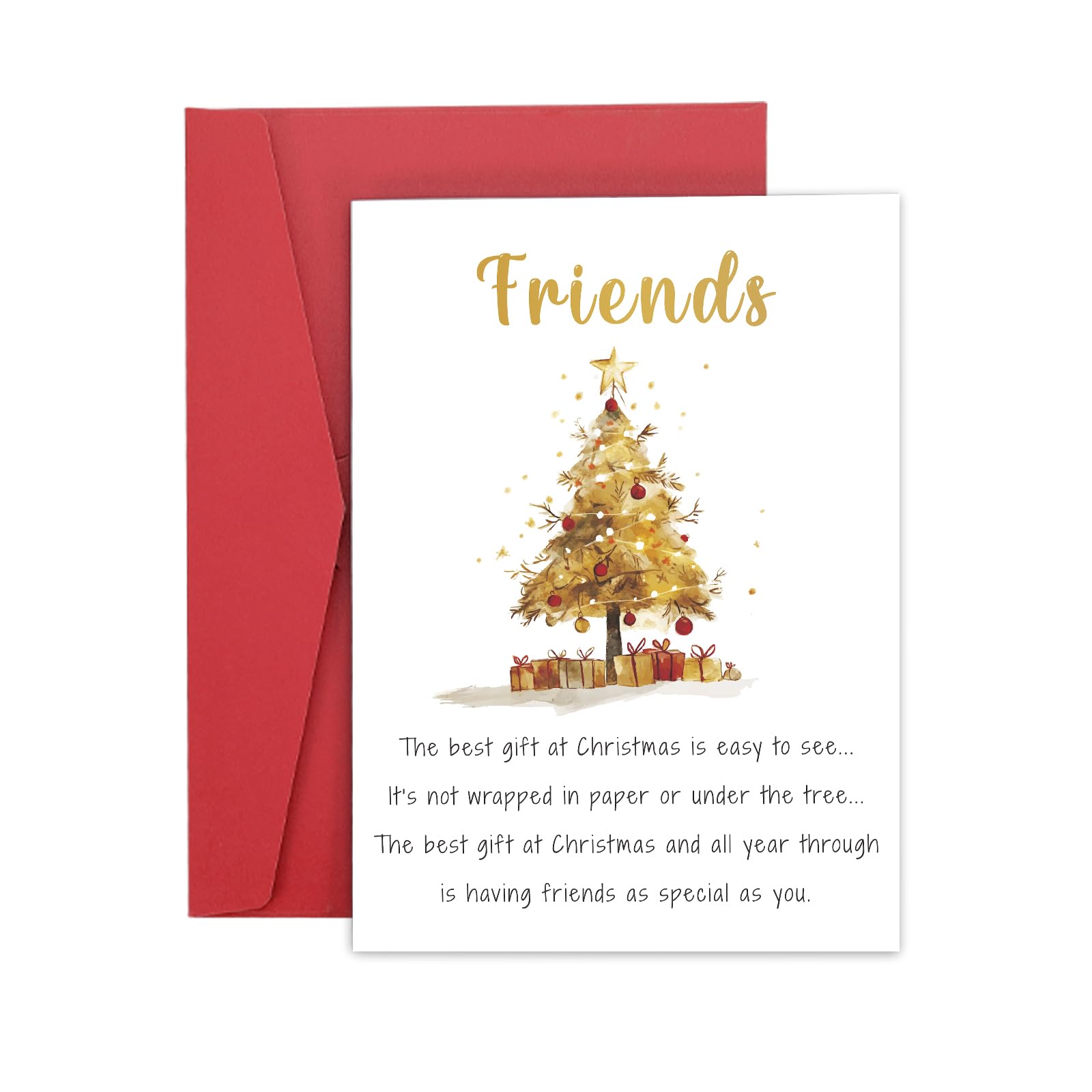 Amazon.com : Friendship Christmas Card for Best Friend, Christmas Card ...