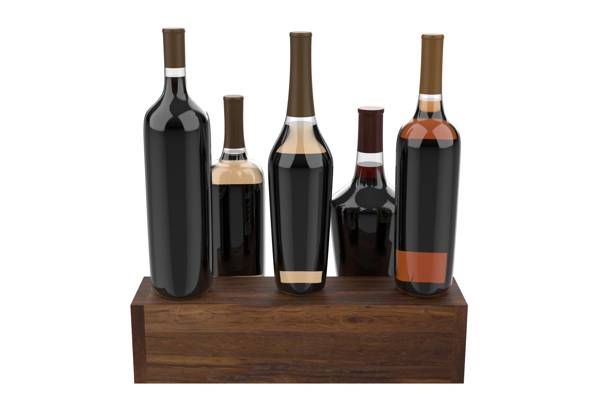 Liquor Bottle Stand - 2 Tier Liquor Bar Bottle Display Shelf, Holds 8 ...