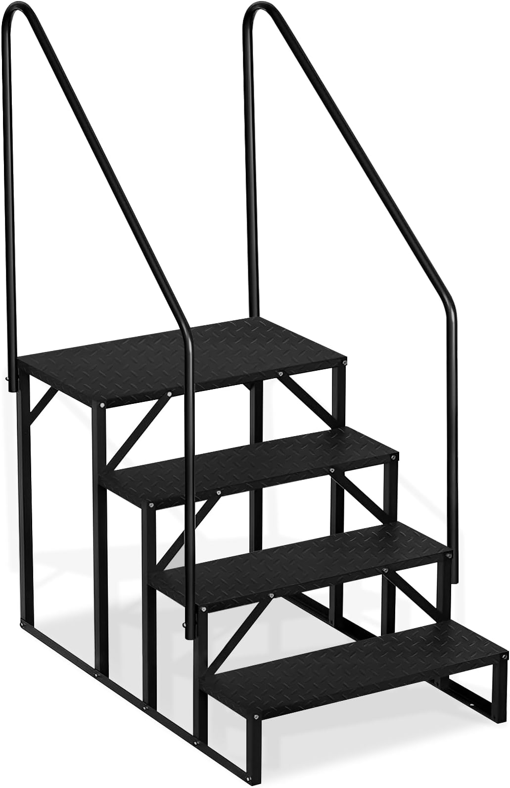 Amazon.com: RV Steps with 2 Handrail, 4 Steps Ladder Hot Tub Steps ...