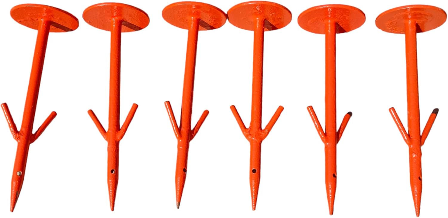 Amazon.com : NsyStake Pack of 6 Survey Land Marker in Orange Color ...